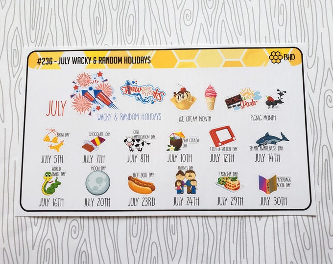 June Wacky & Random Holidays set of 16 Item 214 - Etsy