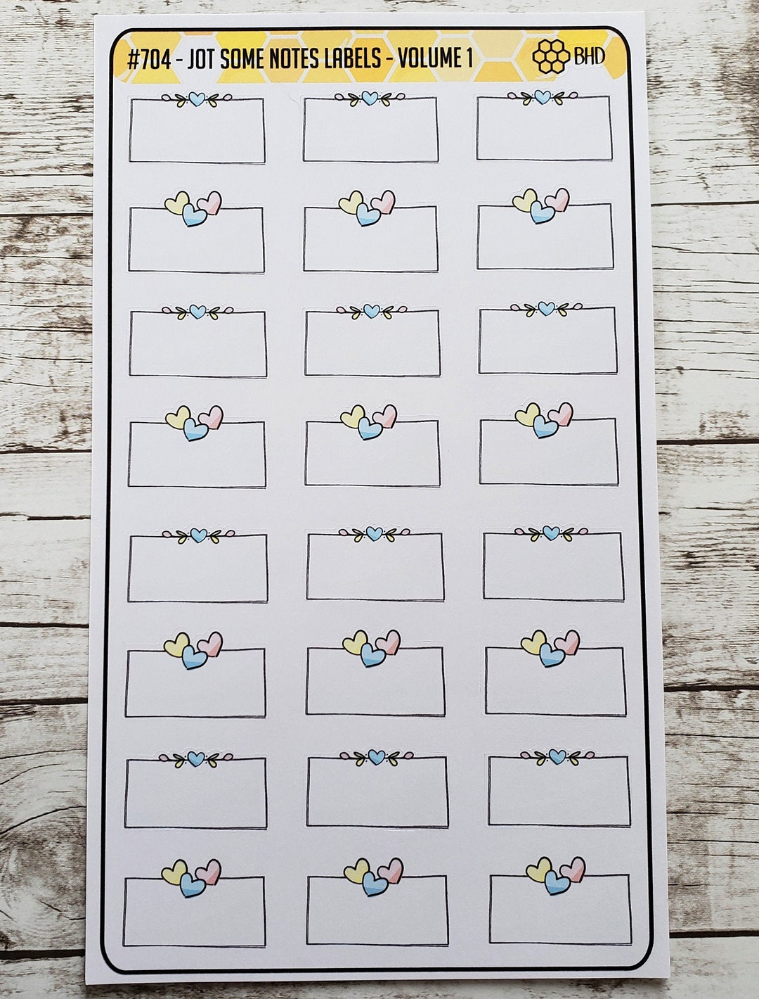 Jot Some Notes Labels // Volume 1 set of 24 Item 704 - Etsy