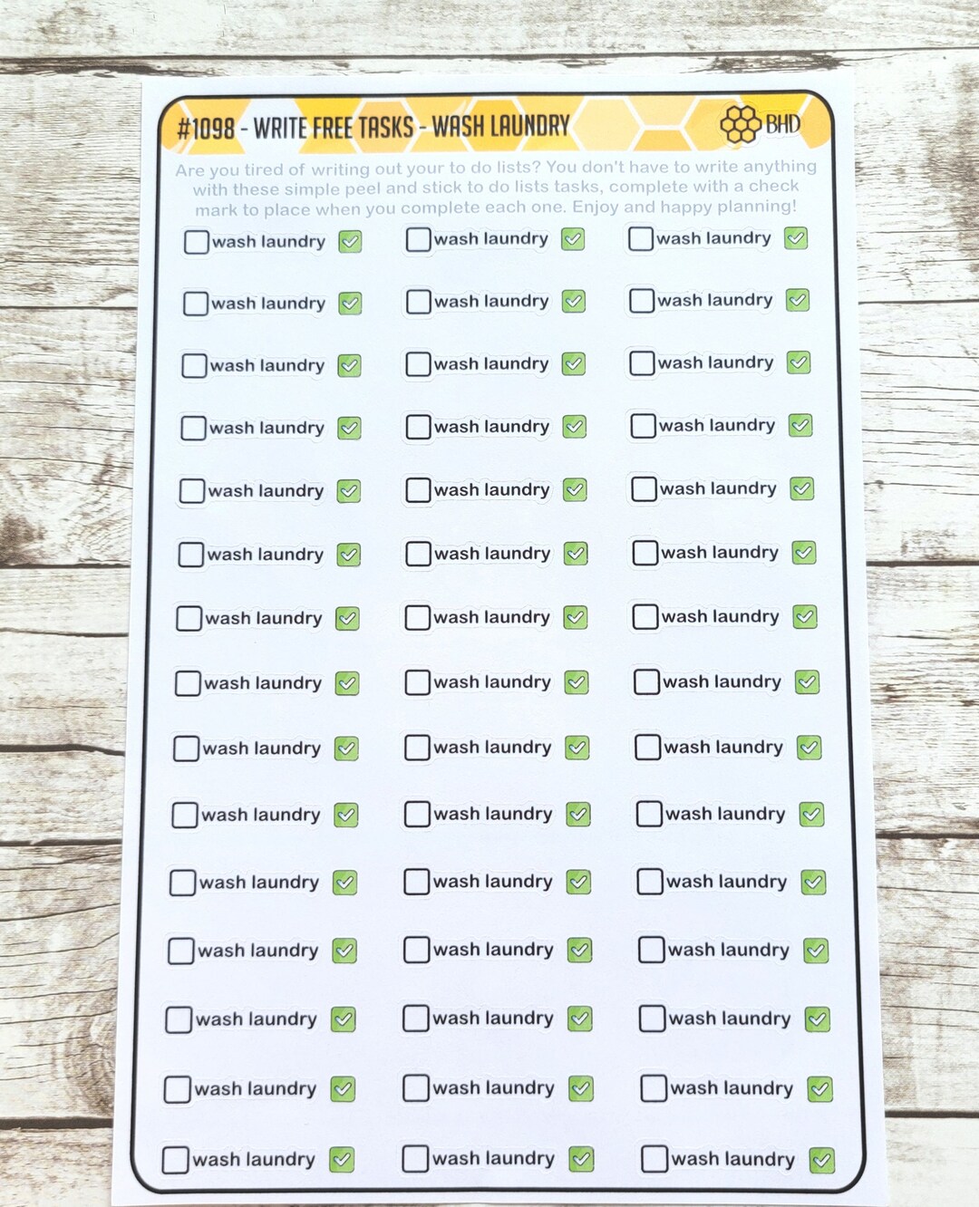 Write Free Tasks / Wash Laundry Stickers set of 45 Item 1098 - Etsy