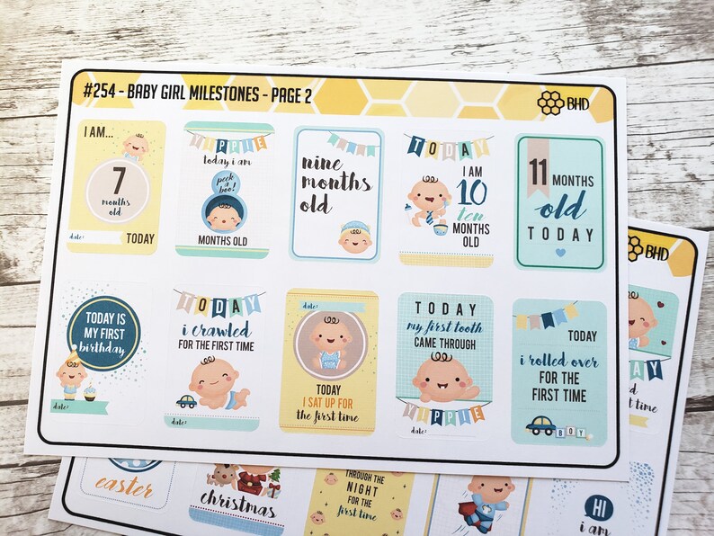 Baby Boy Milestones set of 30 Item 254 - Etsy