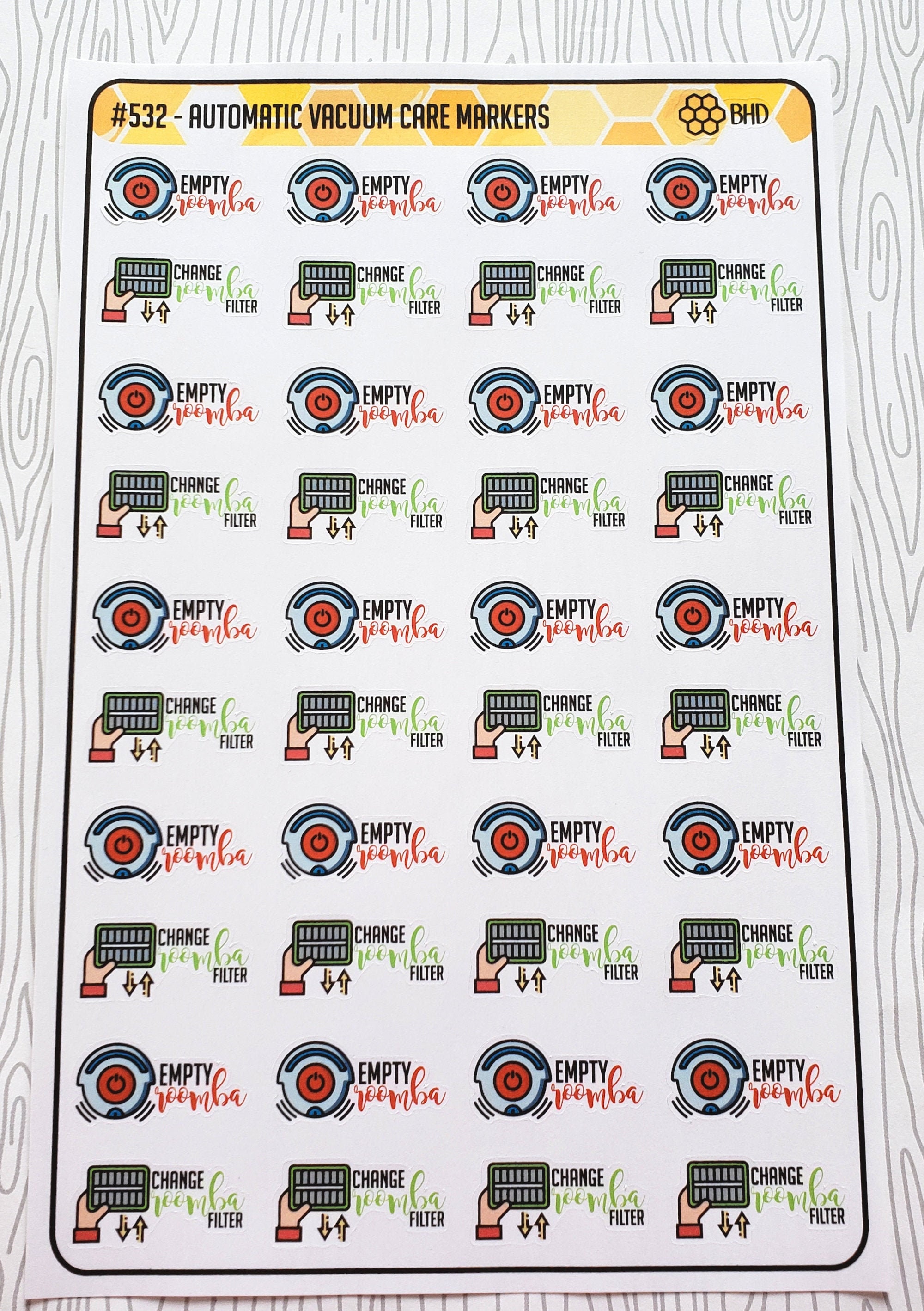 Automatic Vacuum Care Markers set of 40 Item 532 - Etsy