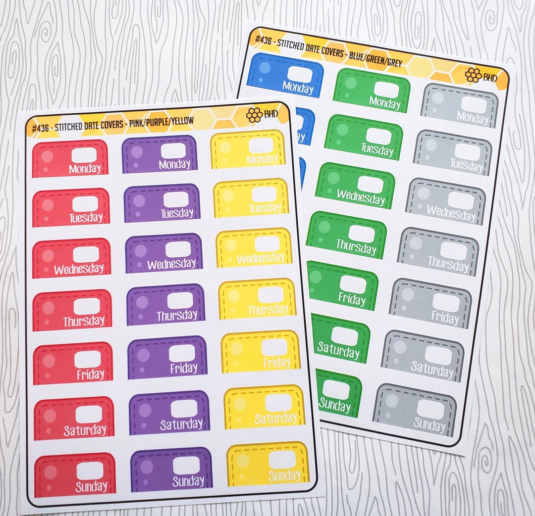 Stitched Date Covers (set of 21) Item #436 - Etsy
