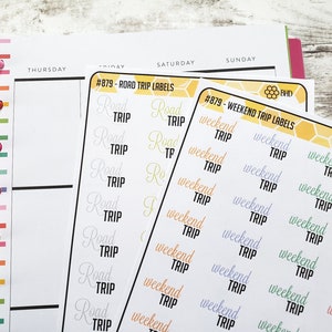 Road Trip / Weekend Trip Labels (set of 40) Item #879 - Etsy
