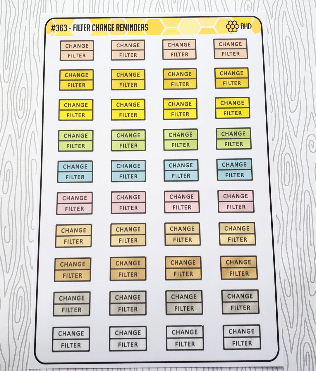Filter Change Reminders (set of 40) Item #363 - Etsy