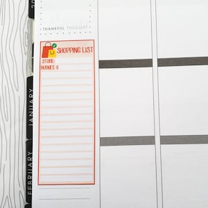 Shopping List Sidebar Stickers // Online Shopping // Grocery Shopping ...