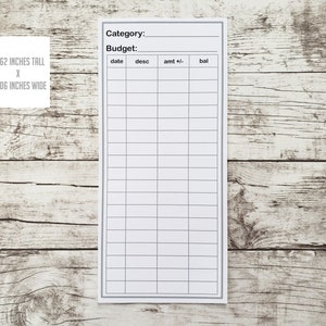Cash Envelope Tracker // Black Grey // Cashless Tracker // Vertical ...