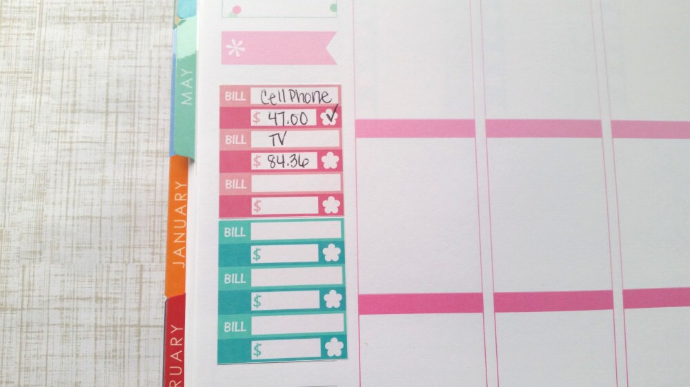 Stackable Bill Due Labels set of 8 Item 217 - Etsy