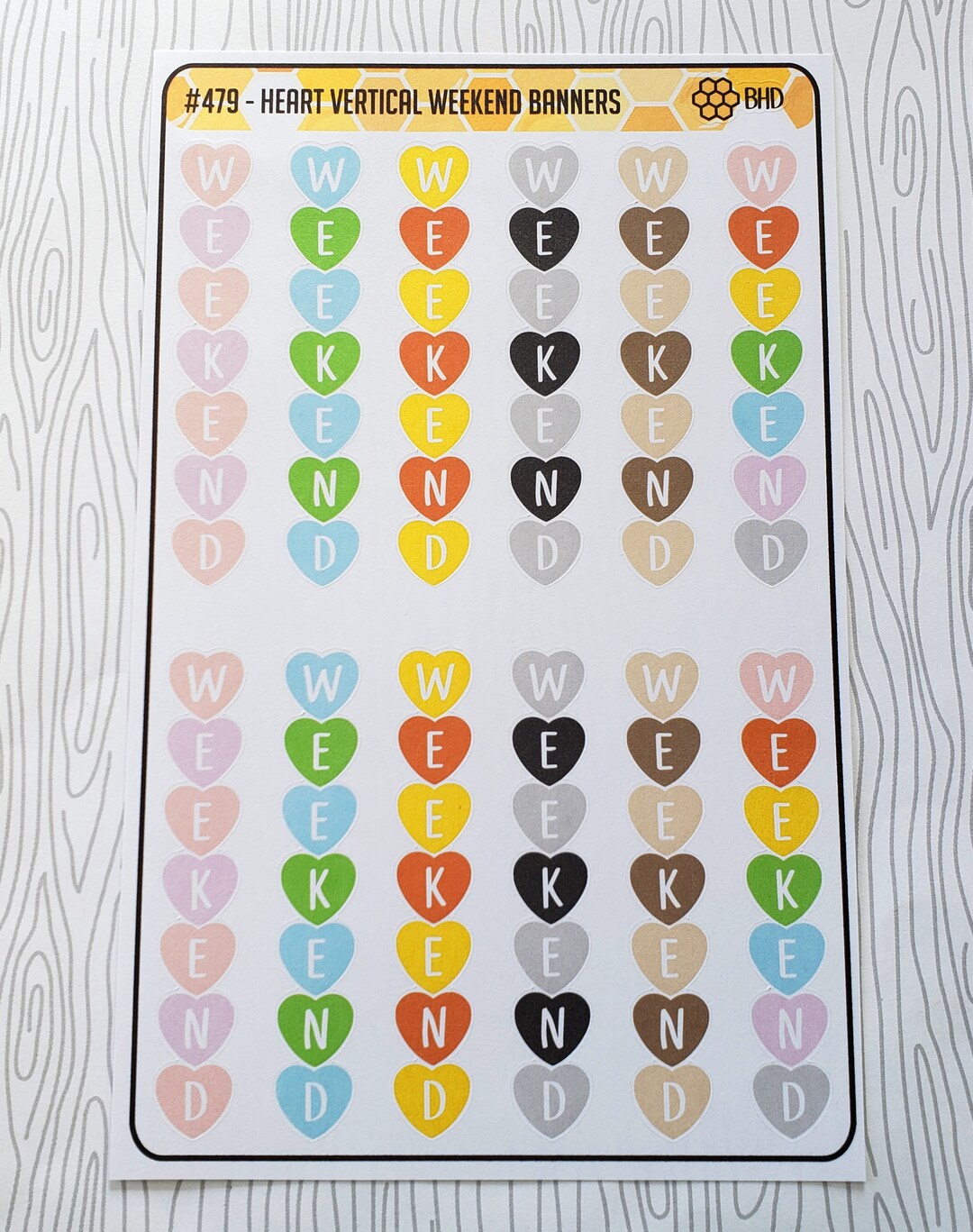 Heart Vertical Weekend Banners // Great for Personal and Horizontal ...