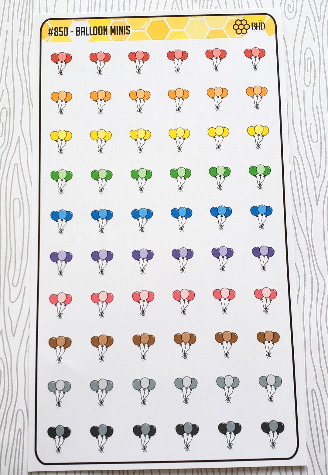 Balloon Minis Stickers (set of 60) Item #850 - Etsy