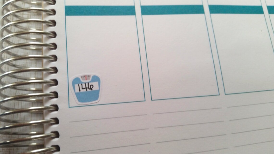 Weight Tracking Stickers set of 48 Item 004 - Etsy