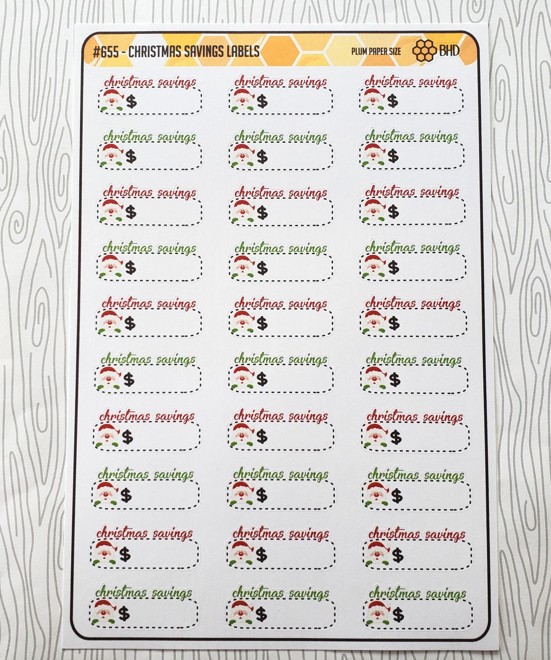 Christmas Savings Labels (set of 30) Item #655 - Etsy