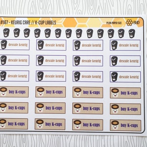 Keurig Care // K-cup Labels (set of 37) Item #167 - Etsy