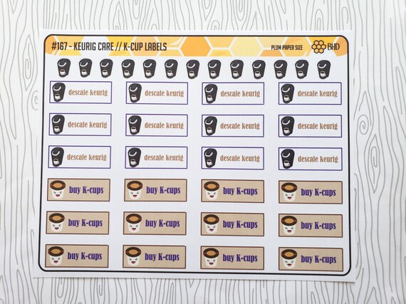 Keurig Care // K-cup Labels set of 37 Item 167 | Etsy