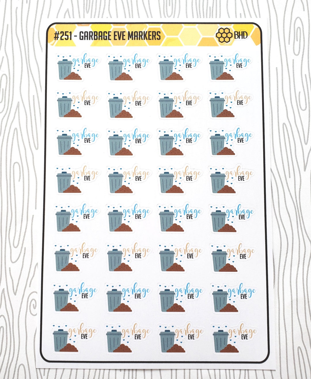 Garbage Eve Markers (set of 32) Item #251 - Etsy