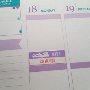 Fitness // 30 Day Sit up Challenge (set of 30) Item #137 - Etsy