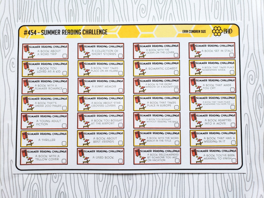 Summer Reading Challenge Stickers (set of 28) Item #454 - Etsy