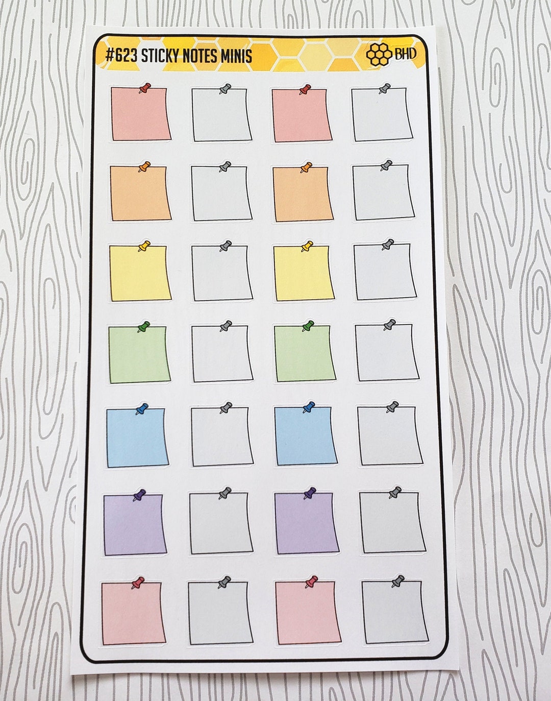 Sticky Notes Minis Stickers (set of 28) Item #623 - Etsy