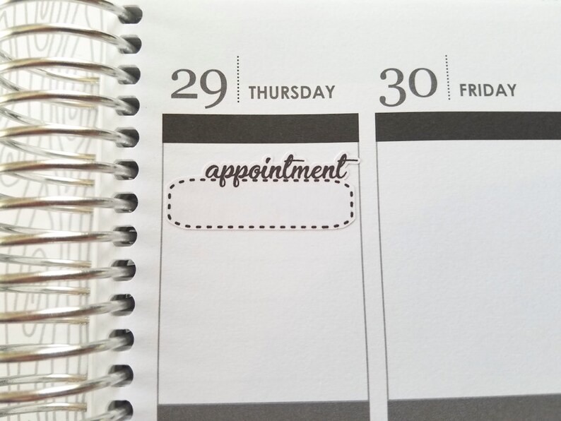 Appointment Labels // Black and White Collection set of 30 | Etsy