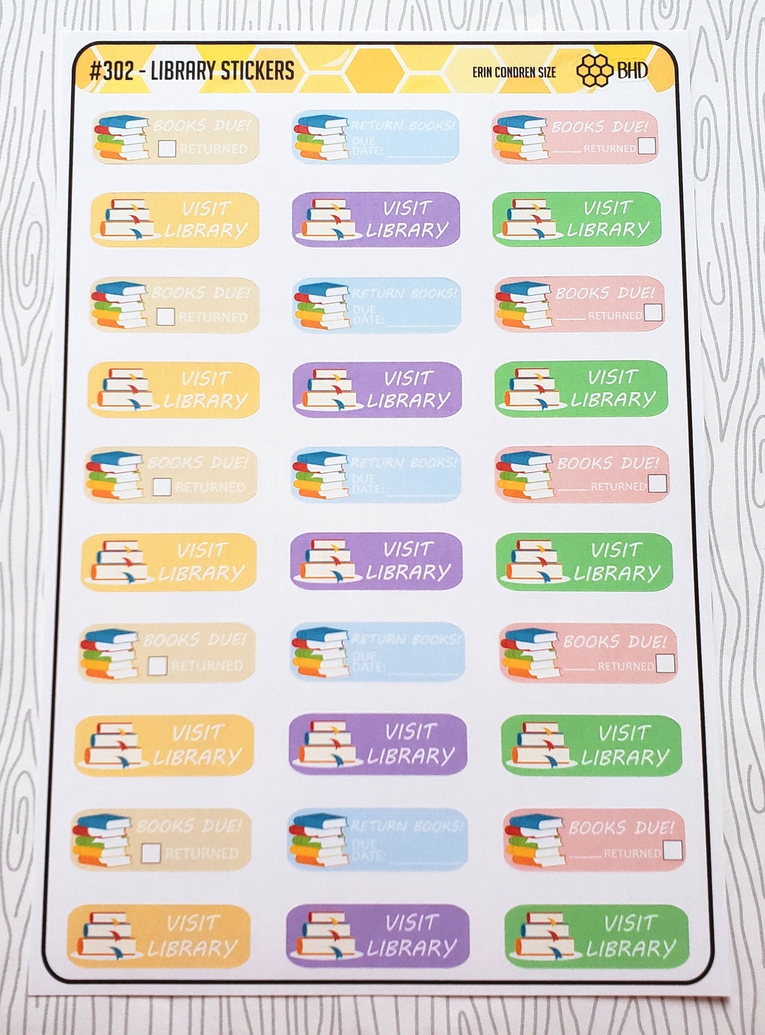 Library Stickers (set of 30) Item #302 - Etsy