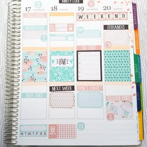 Minty Love Minimalist Weekly Kit (set of 32) Item #647 - Etsy