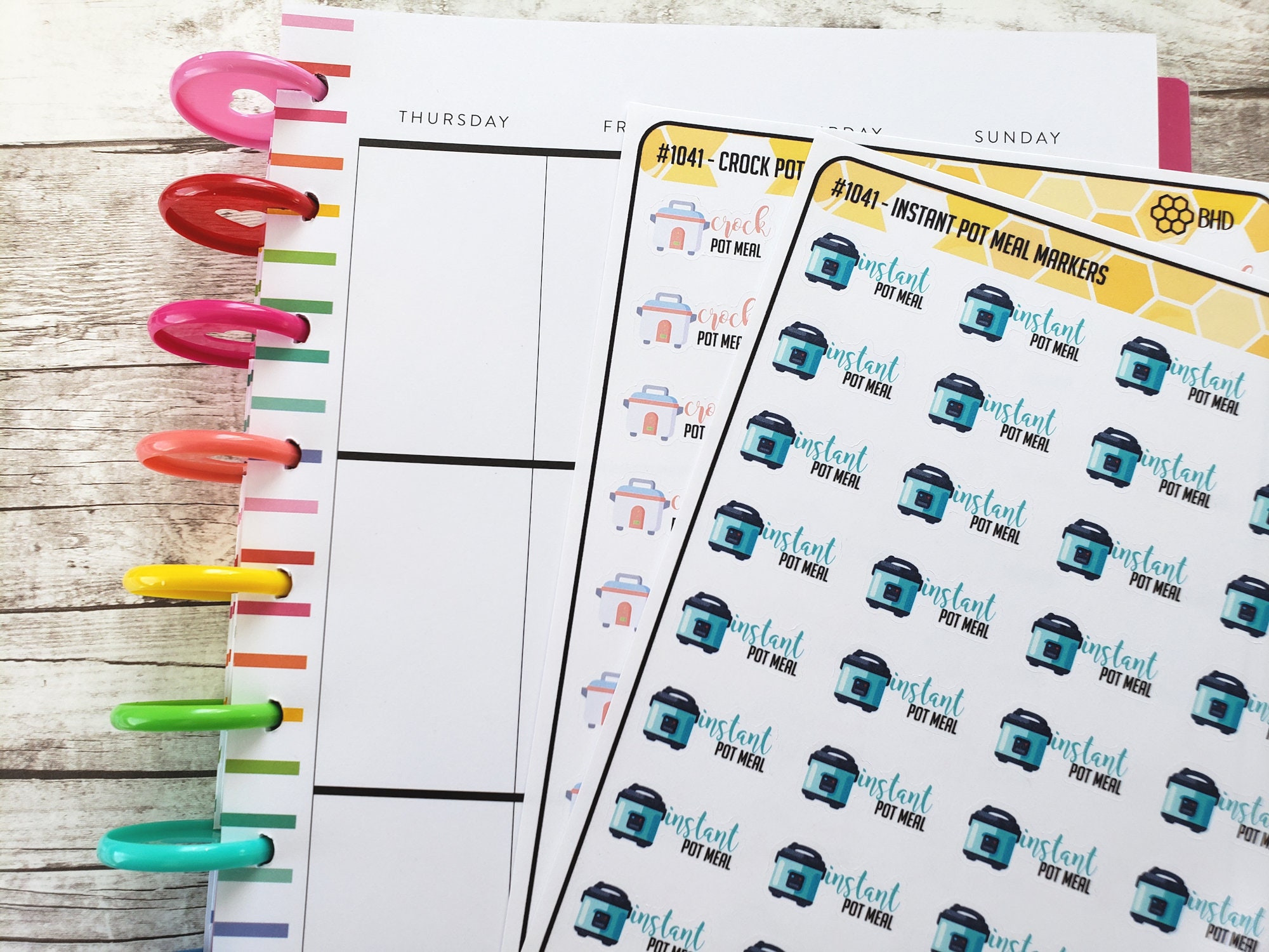 Crock Pot Markers // Instant Pot Markers Stickers Set of 40 | Etsy