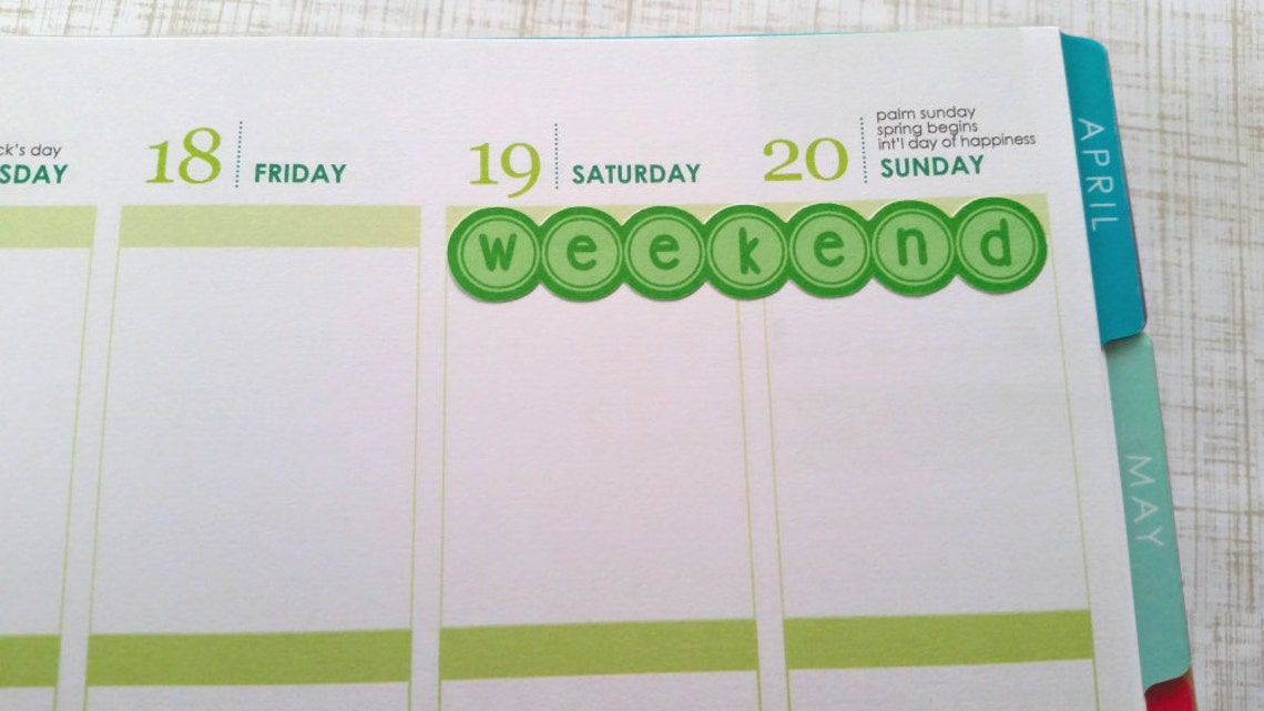 Rainbow Weekend Banners set of 12 Item 131 - Etsy