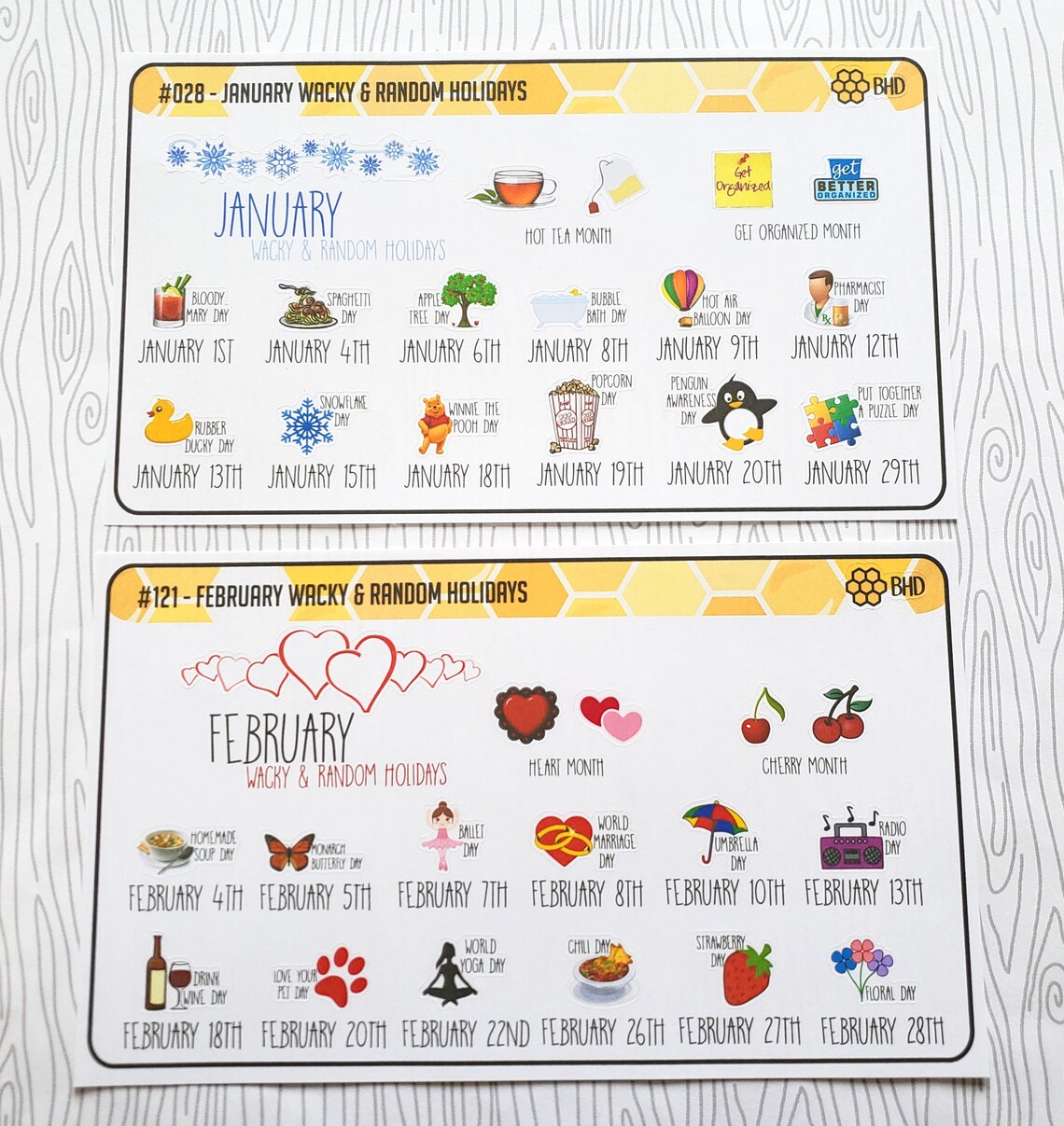 Wacky & Random Holidays // Full Year 12 Months // January - Etsy