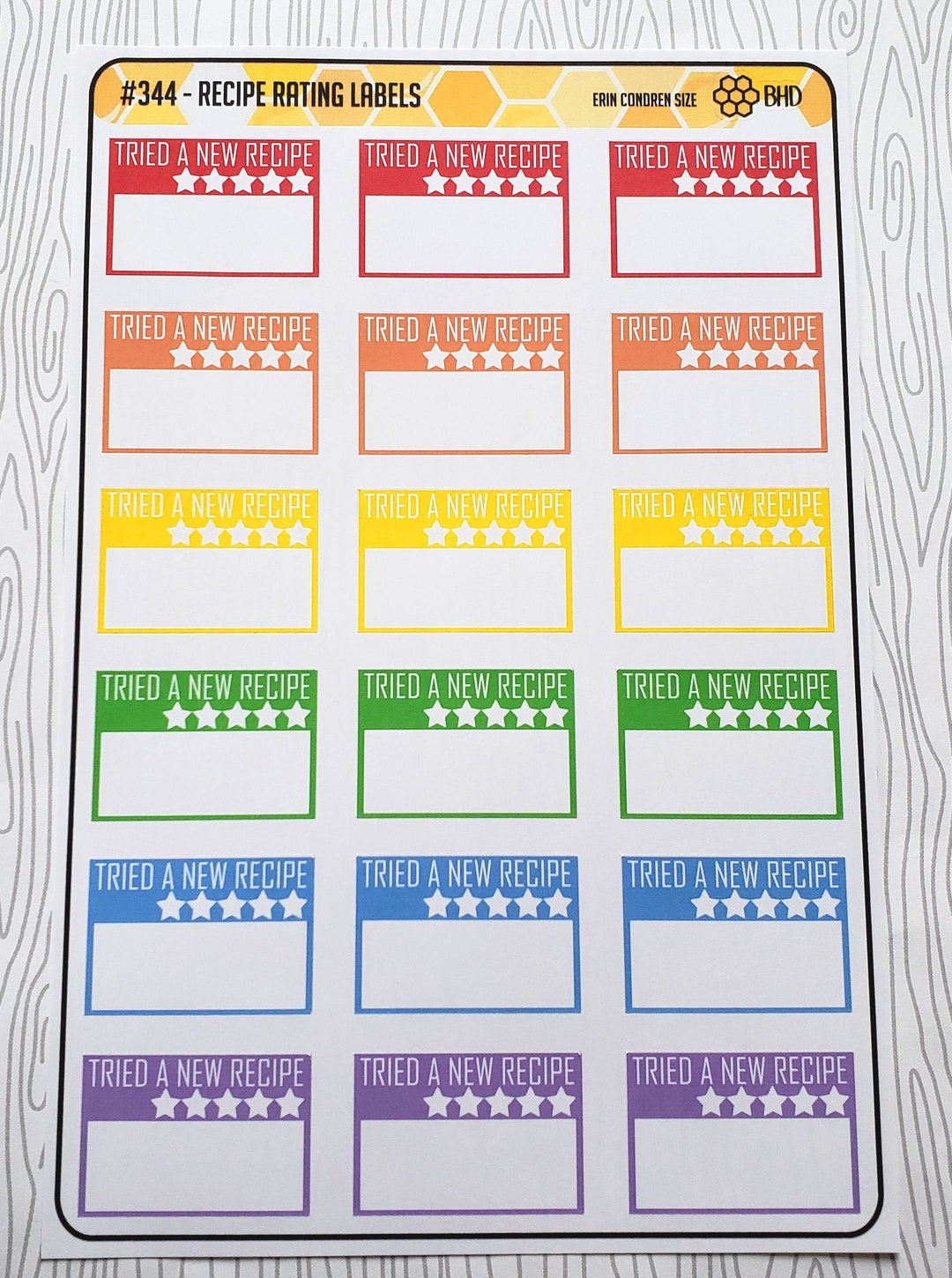 Recipe Rating Labels (set of 18) Item #344 - Etsy