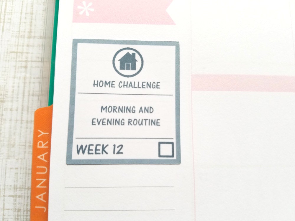 Annual Organized Home Challenge Set of 5 Sheets Item 391 | Etsy
