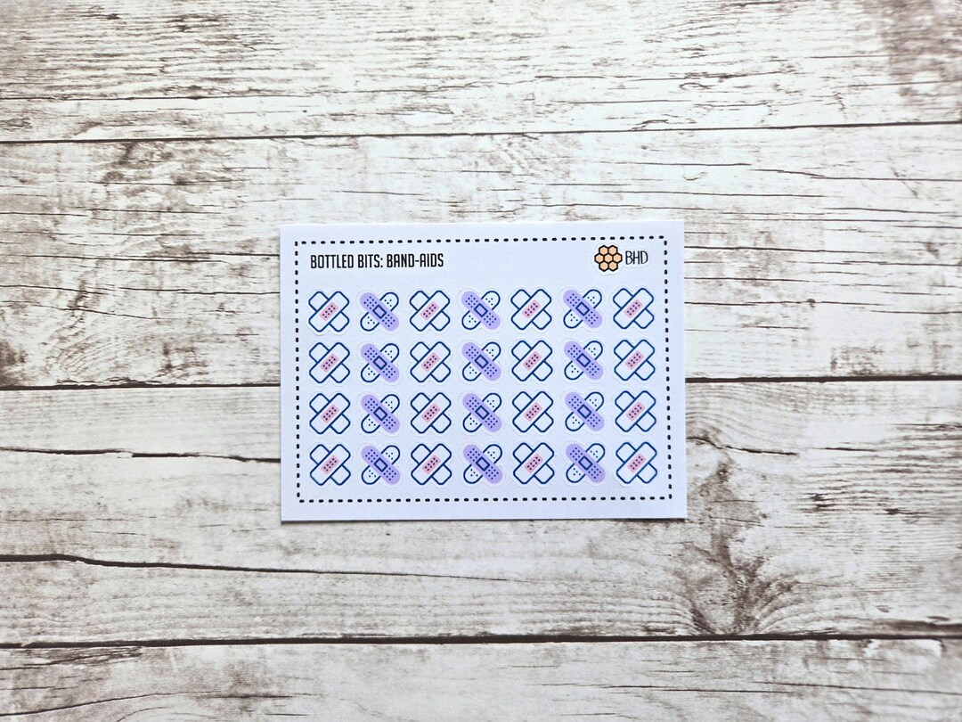Bottled Bits // Band-aids Stickers // Not Real Band-aids // Great for ...