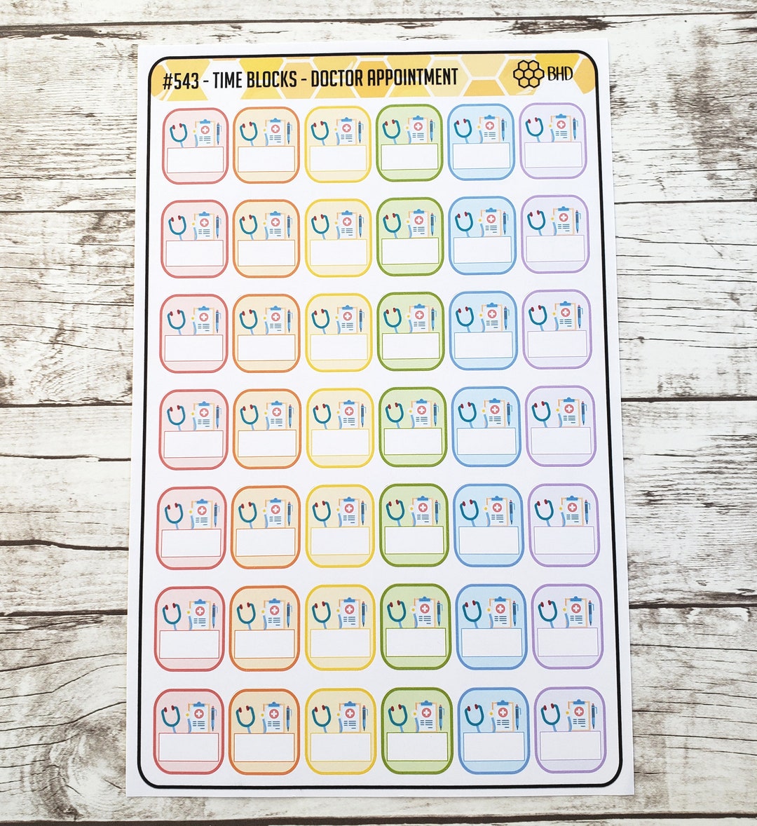 Time Blocks // Doctor Appointment Stickers (set of 42) Item #543 - Etsy