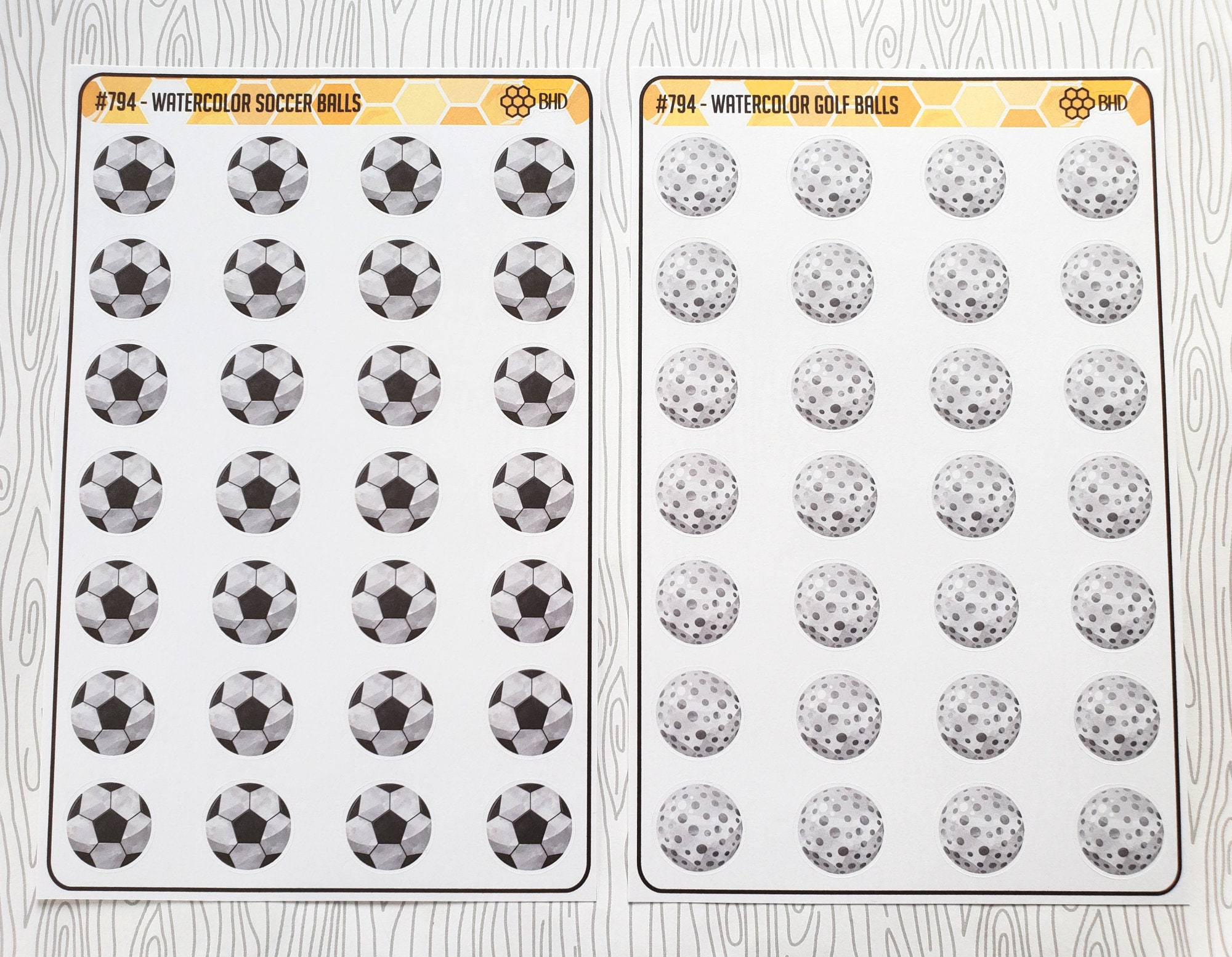 Watercolor Sports Stickers set of 28 Item 794 - Etsy