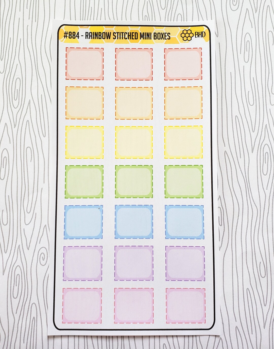 Rainbow Stitched Mini Boxes (set of 21) Item #884 - Etsy