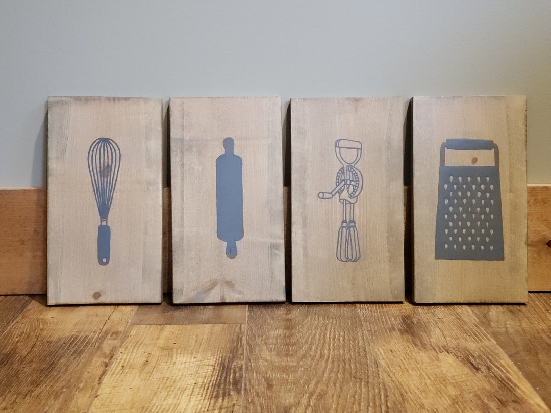 Kitchen Utensils Sign Set - Etsy