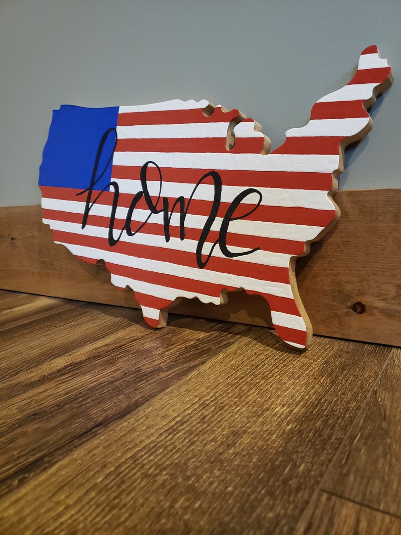 American Flag Home Sign - Etsy