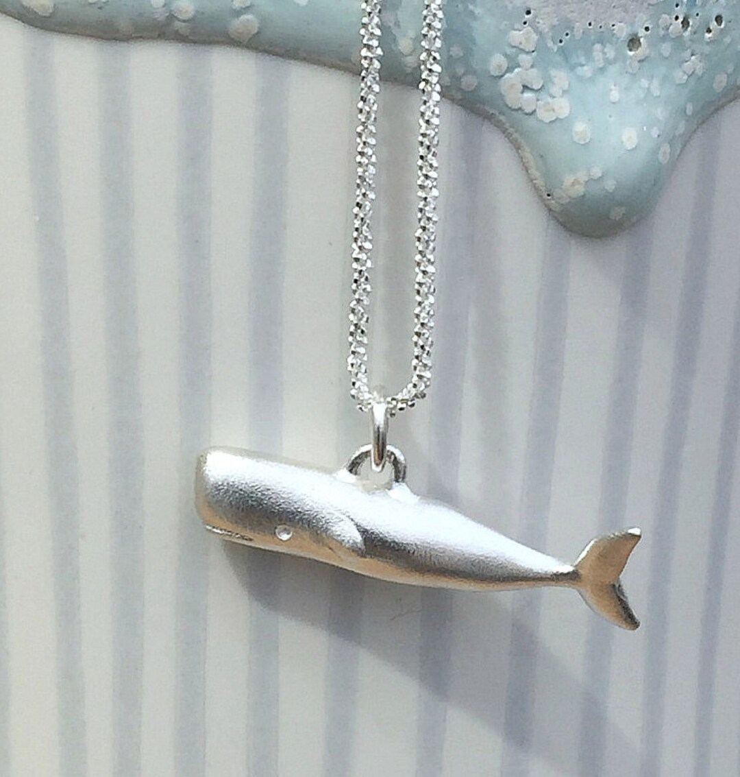 Silver Sperm Whale Pendant - Etsy UK