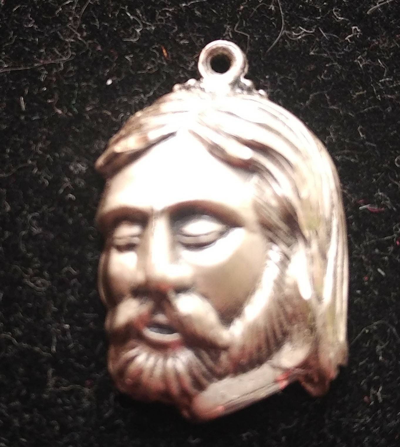 Jesus Head Creed Silver Overlay Pendant - Etsy