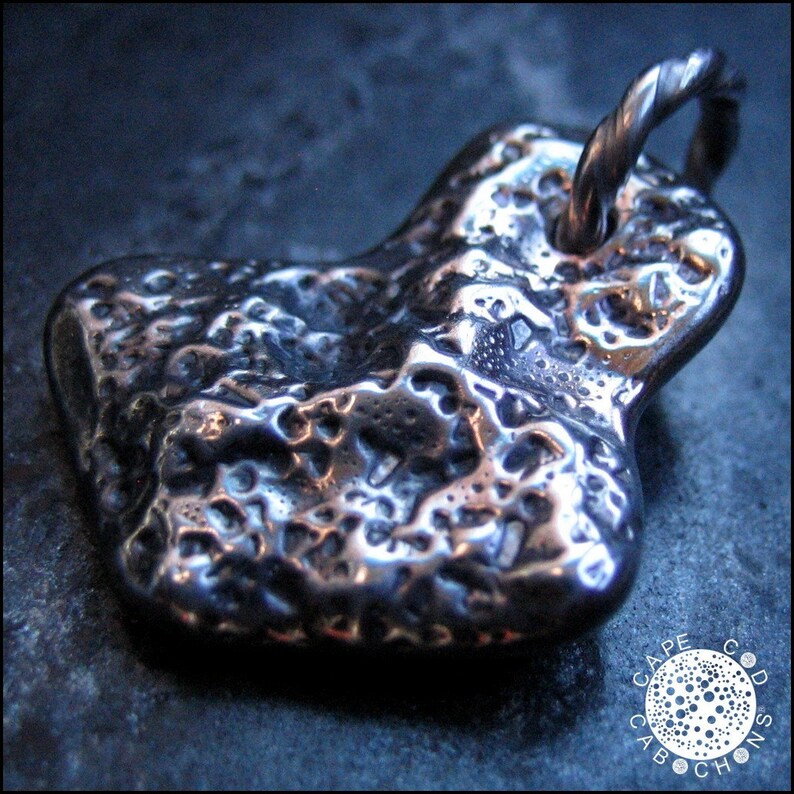 Original Design Handmade Metal Cratered Asteroid Cabochon - Etsy