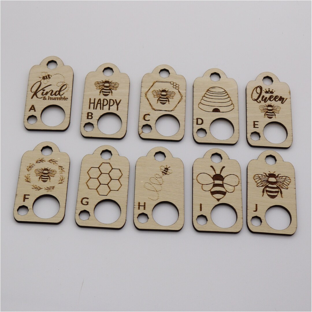 Engraved Wooden Thread/floss Drops - Bees - Etsy
