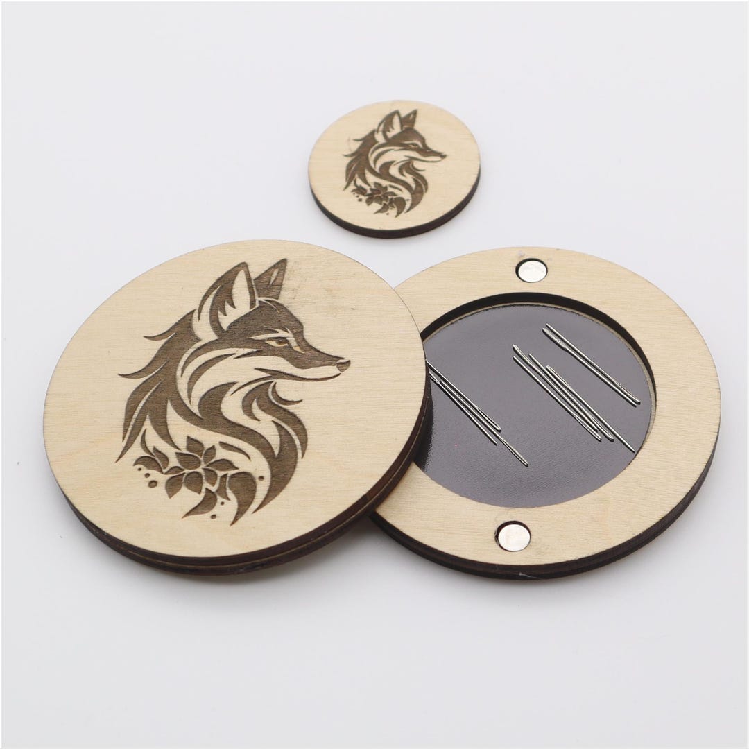 Engraved Wooden Needle Case | Needle Box | Needle Storage Case | Needle ...