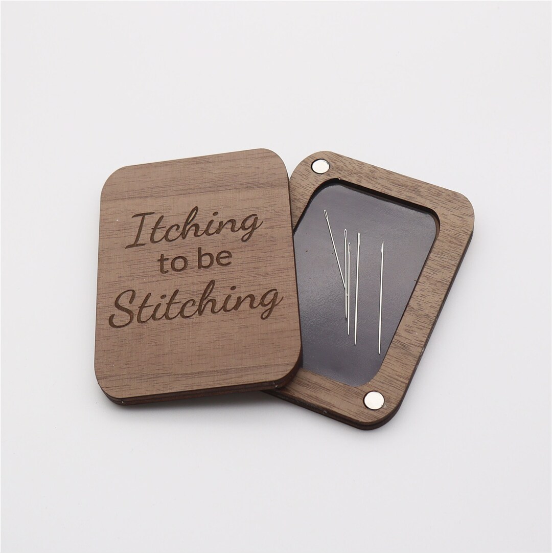 Engraved Wooden Needle Case | Needle Box | Needle Storage Case | Cross ...