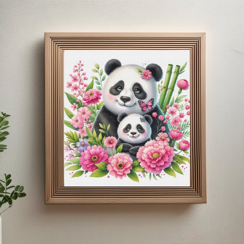 Cross Stitch Panda - Etsy