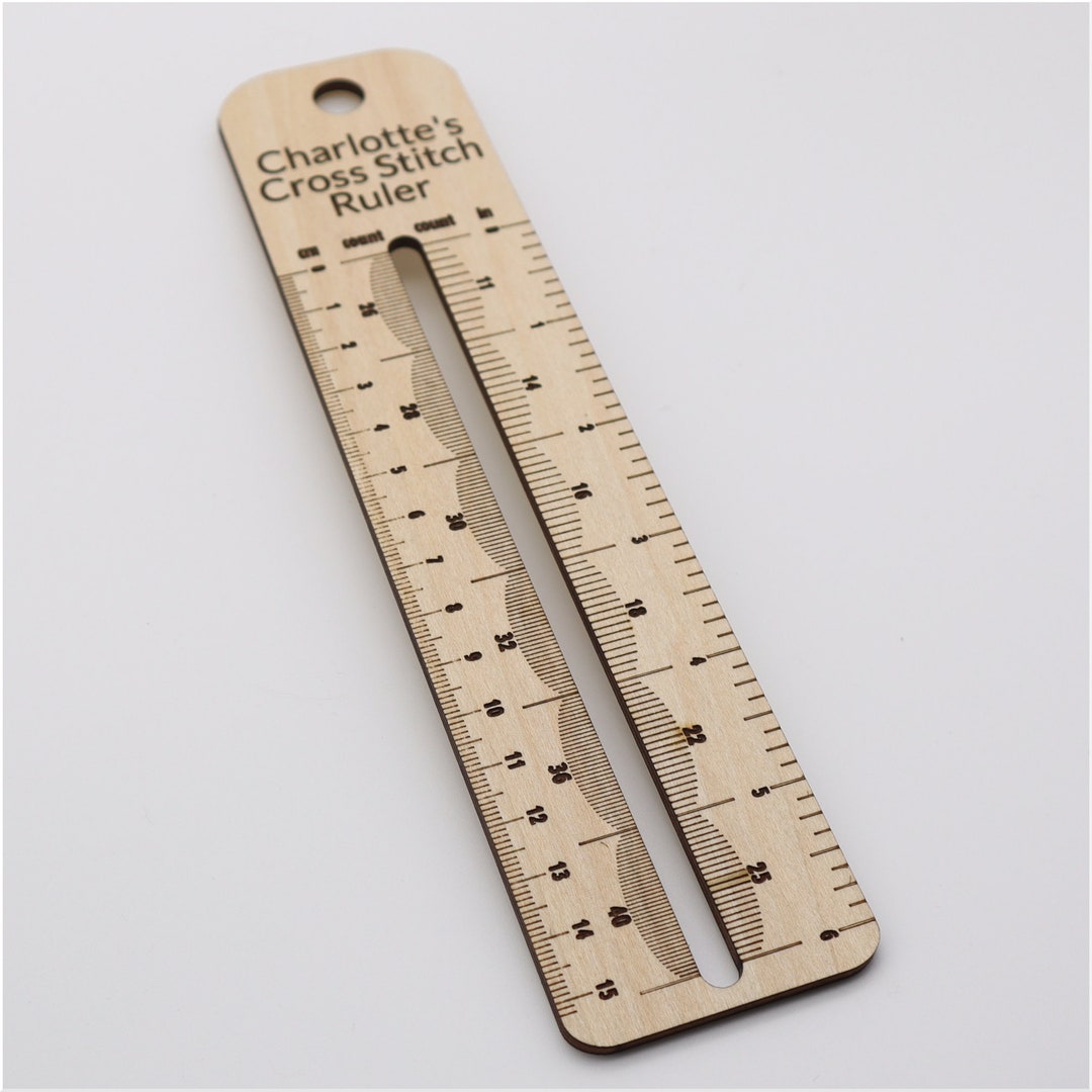 Engraved Wooden Stitching Guide | Ruler | Fabric Count | Fabric Count ...