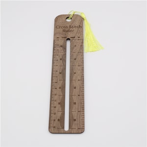 Engraved Wooden Cross Stitch Ruler: Fabric Count Gauge - Etsy