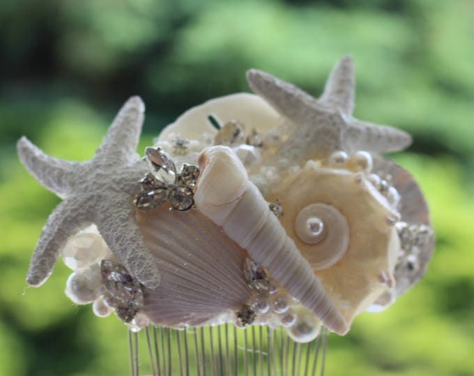Elegant Seashell Bridal Comb/ Beach Theme Comb - Etsy