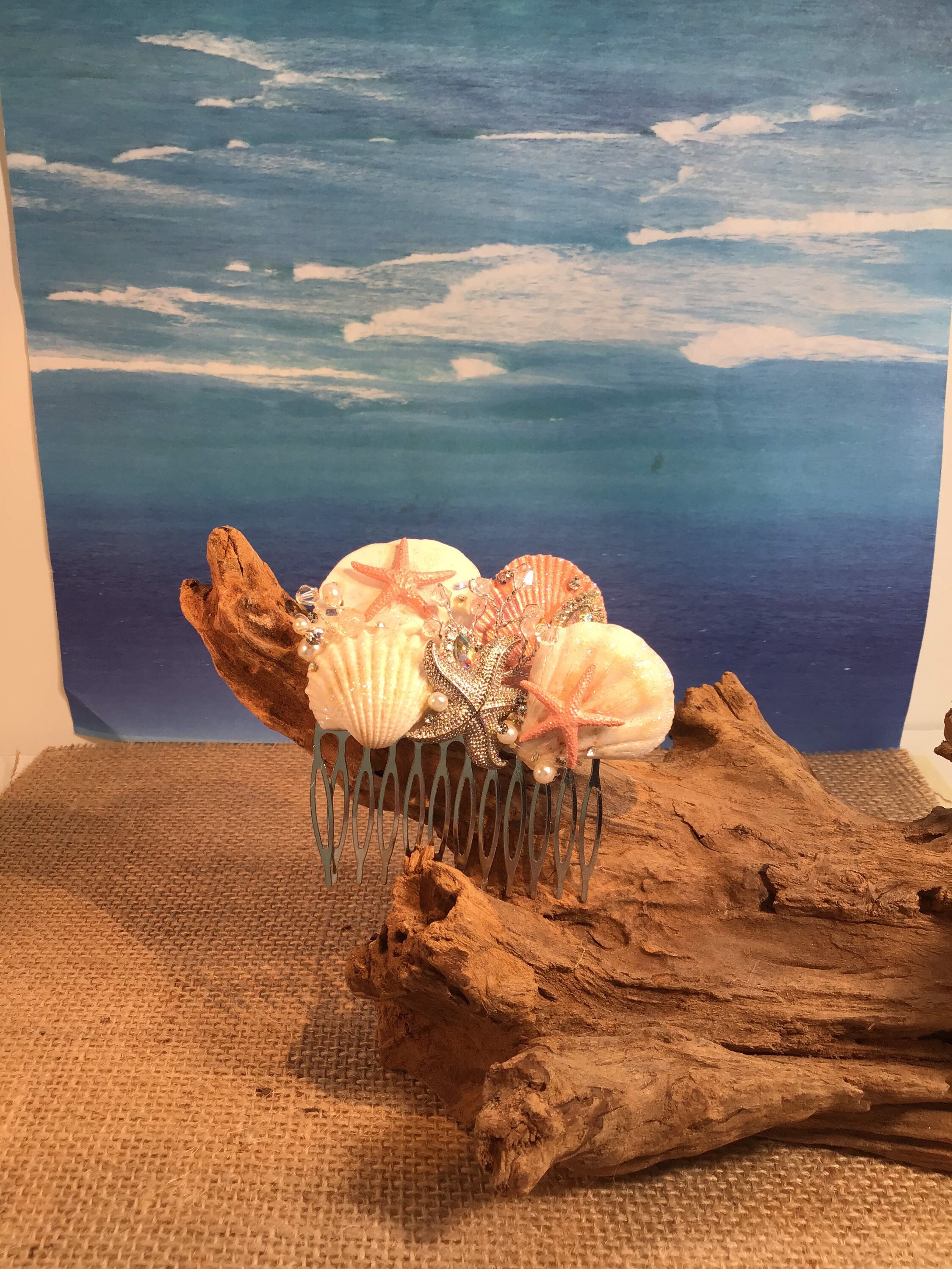 Coral Bridal Hair Comb/ Beach Wedding Hair Comb / Coral | Etsy