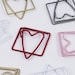 10 Heart Shaped Paper Clips Fasteners Clip 5 Clrs Heart Love Valentine ...