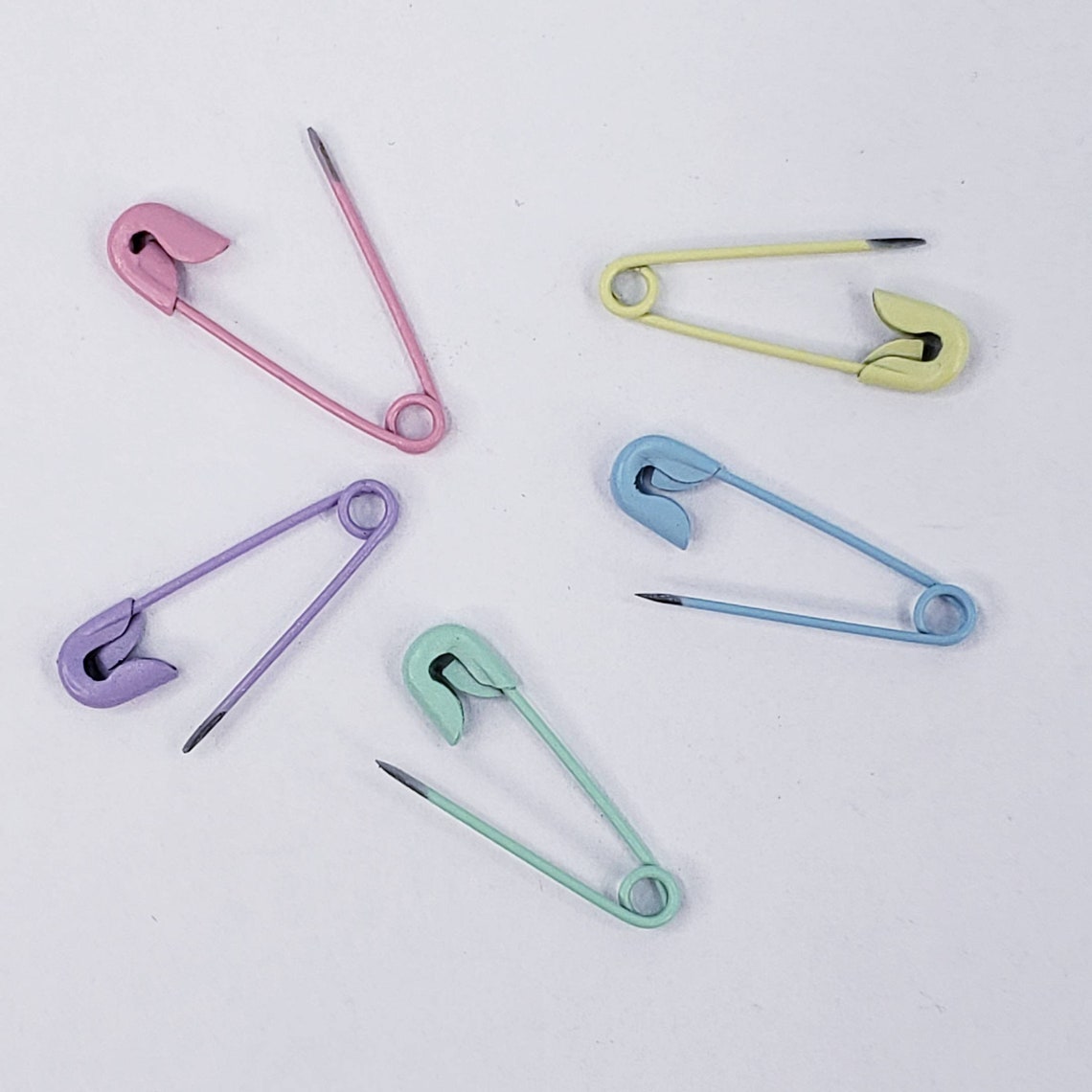 Set of 20 Mini Painted Decorative Safety Pins 5 Pastel Clrs - Etsy