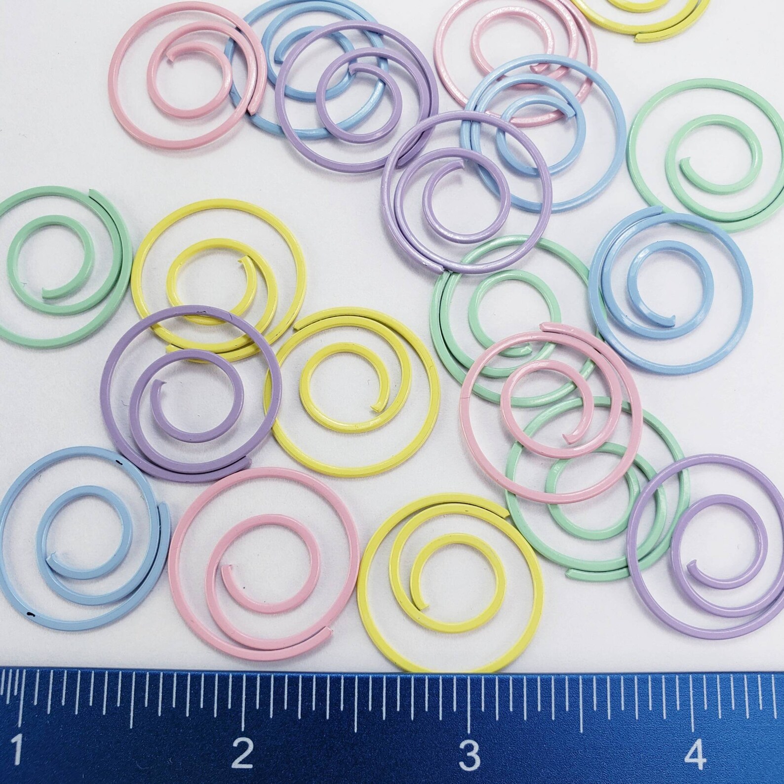Set of 20 Pastel Spiral Paper Clips Scrapbooking Junk Journals ...