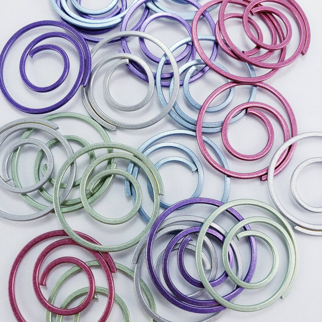 20 Spiral Paper Clips Scrapbooking 5 Pearl Colors Decorative Spirals ...